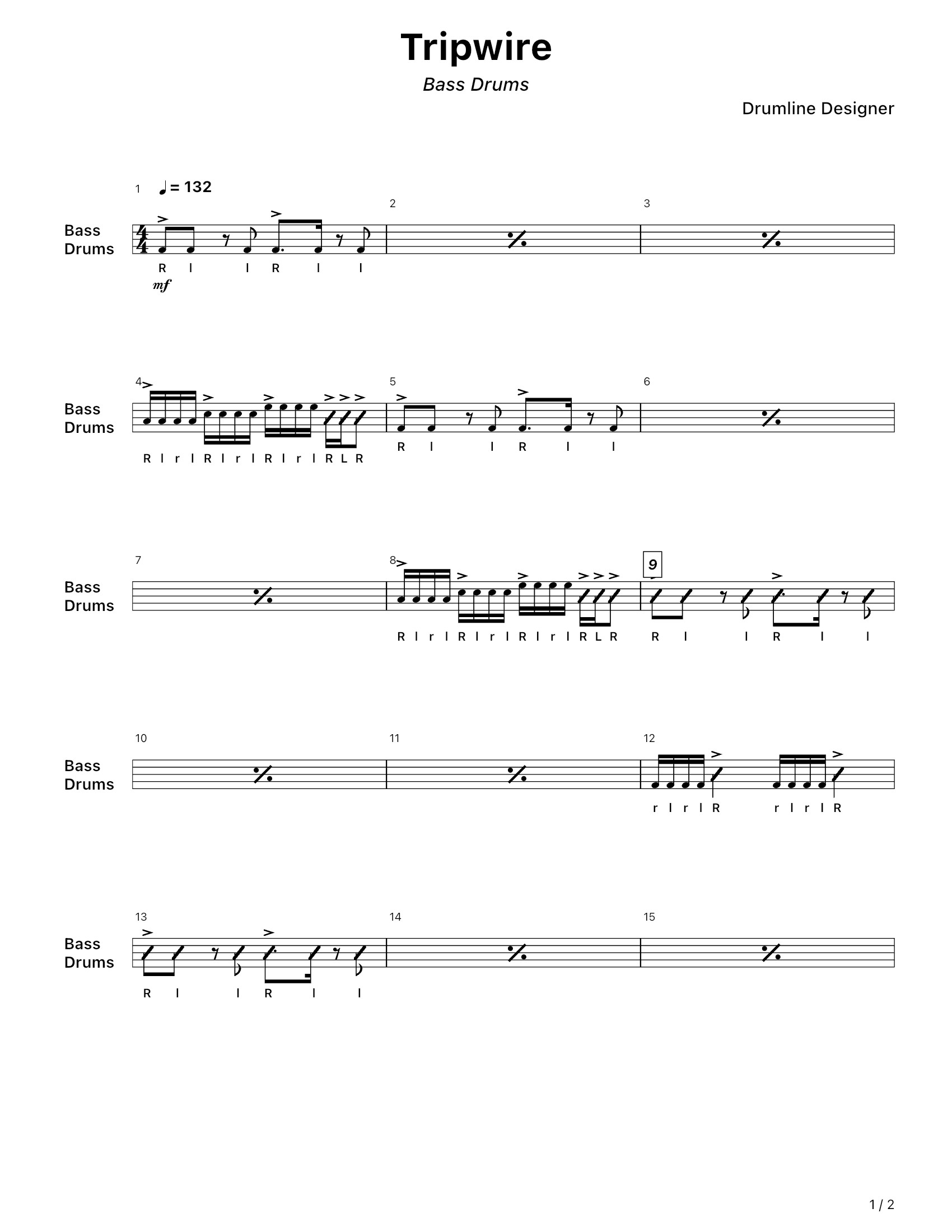Tripwire by Drumline Designer - Drumline Designer