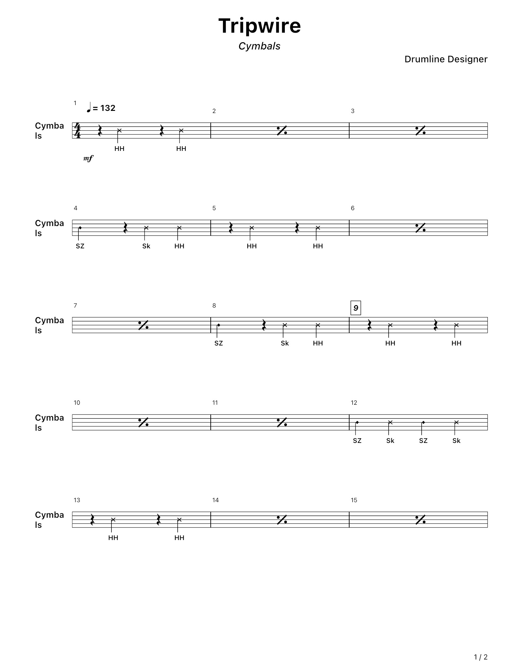 Tripwire by Drumline Designer - Drumline Designer